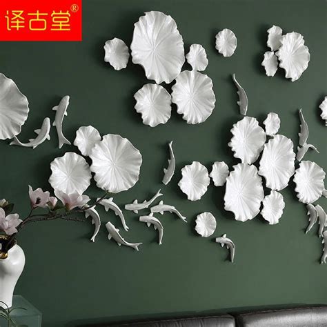 陶瓷荷叶挂饰壁挂图片 大山谷图库