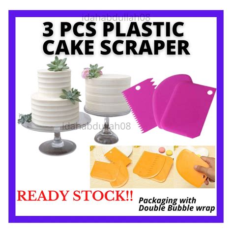 ไม้พายพลาสติก อเนกประสงค์ สําหรับตัดแป้งโดว์ เค้ก ฟองดองท์ ขนมปัง 3 ชิ้น Shopee Thailand