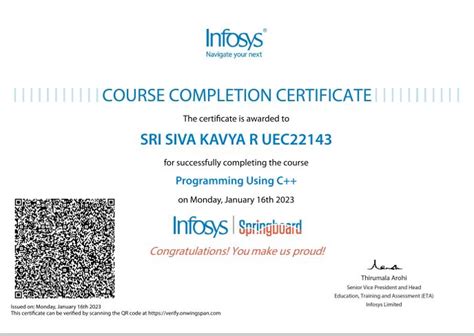 Sri Siva Kavya R On Linkedin Hello Connections Here Is My Certificate