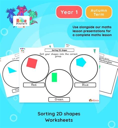 Year 1 Sorting 2d Shapes Worksheets Time Saving White Rose Pdf