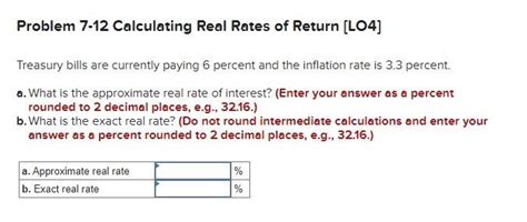 solved problem 7 12 calculating real rates of return [lo4]
