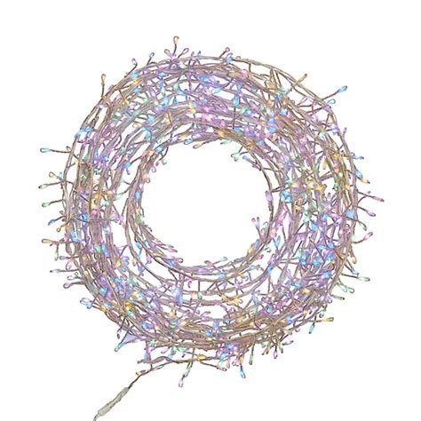 800 rainbow led with timer function cluster string light with 19 96m