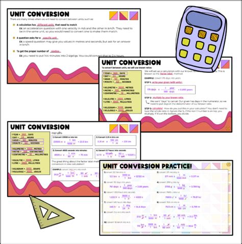 Science Skills Unit Conversion Factor Label Method Notes Practice Made By Teachers