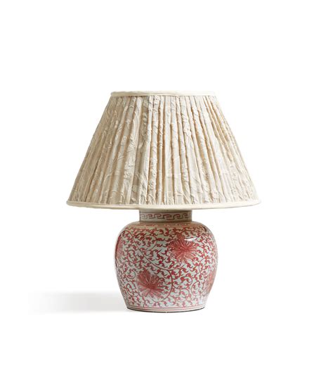 Gansu Table Lamp Base Chinese Red Oka