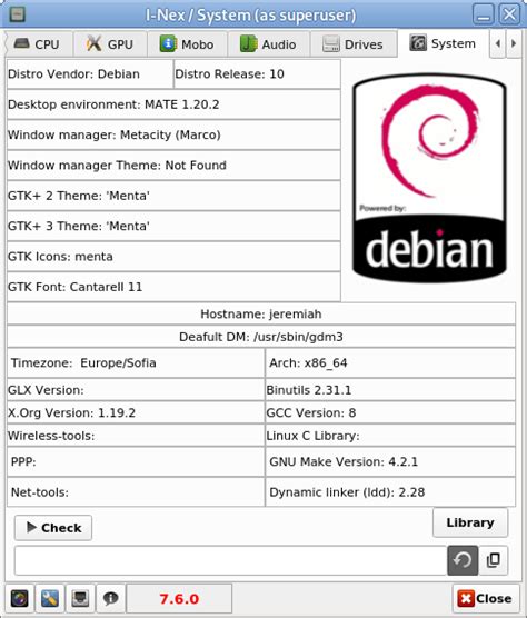 getting console and graphical hardware system information on linux with cpuinfo neofetch cpu x