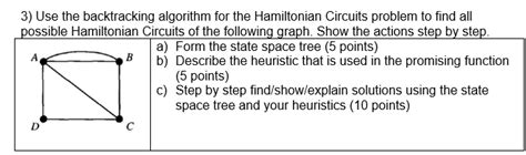 3 Use The Backtracking Algorithm For The Hamiltonian