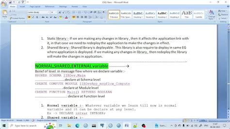 Variable In Esqlnormal Variable Ibm Integration Busiibace Esql