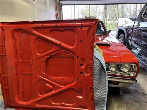 For Sale 69 Dodge Coronetsuperbee Power Bulge Hood With Chrome Inserts For B Bodies Only