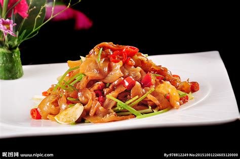 小炒牛蹄筋摄影图 传统美食 餐饮美食 摄影图库 昵图网