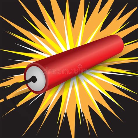 Exploding Dynamite Firecracker Stock Vector Illustration Of