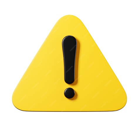 Premium Photo Exclamation Mark In Yellow Triangle Symbol Isolated On White Background 3d