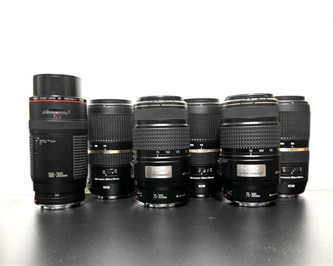【傷や汚れあり】★6品おまとめ★ Canon キャノン Ef 75 300mm F4 5 6 Is Usm×2 And Ef 100 300mm