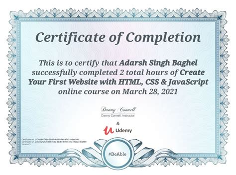 Adarsh Singh Baghel On Linkedin Html Udemy Udemycourses Javascript