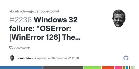 Windows 32 Failure OSError WinError 126 The Specified Module Could
