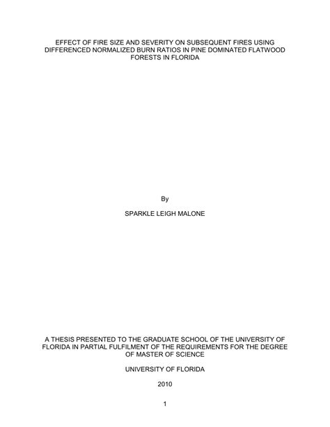 Pdf Effect Of Fire Size And Severity On Subsequent Fires Using Differenced Normalized Burn