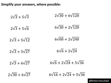 Adding Surds Variation Theory
