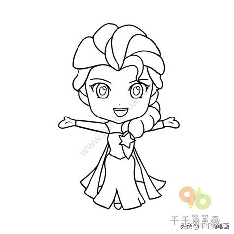 冰雪奇缘画画人物 简笔画 大山谷图库