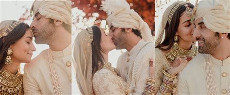 Ranbir Alia Wedding First Look एक दूजे के हुए रणबीर आलिया Kiss करते