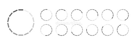 Circular Loading Buffering Icons Vector Stock Illustration