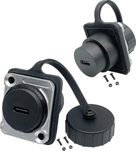 Penglin 2pcs Usb 3 1 Type C Panel Mount Coupler Usb C Panel Threaded Fixed Mount