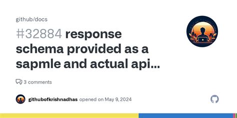 Response Schema Provided As A Sapmle And Actual Api Output Is Differnt · Issue 32884 · Github