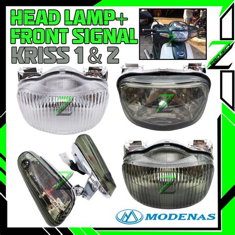 Modenas Head Lamp Lampu Depan And Front Signal And Socket Kriss 1 Kriss 2 Kriss 110 Tinted