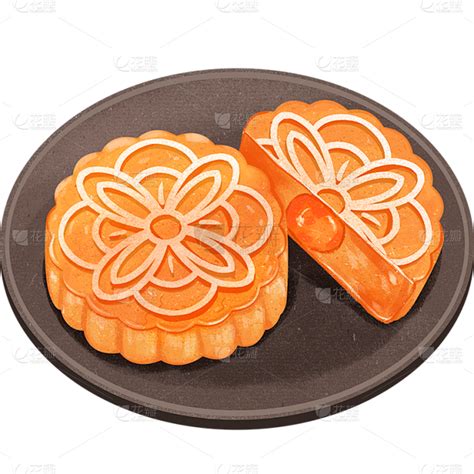 中国风传统美食糕点插画 月饼