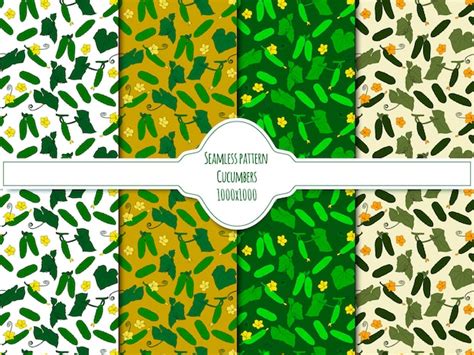 Premium Vector A Set Of Seamless Background Vector Graphics Vegetable