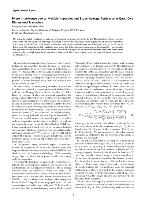 Pdf Phase Interference Due To Multiple Impurities And Space Average