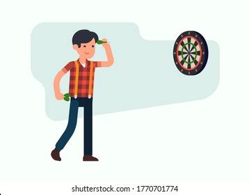 Man Throwing Dart Icon Images Stock Photos Vectors Shutterstock