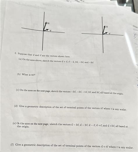 Solved Suppose That Vecu ﻿and Vecv ﻿are The Vectors