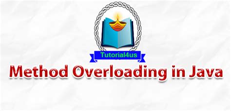 Programming Tutorials Method Overloading In Java