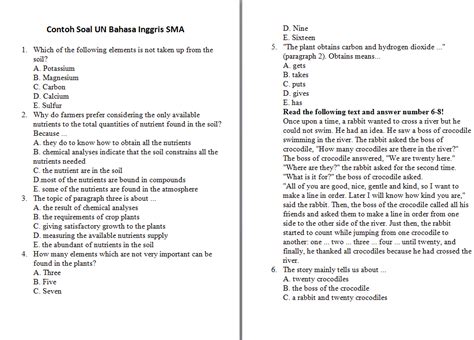 Contoh Soal Un Bahasa Inggris Untuk Sma Dan Smk Beserta Pembahasan