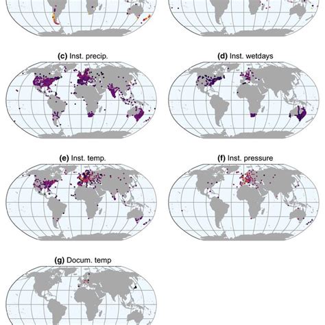 spatial distribution of the input data types the colours indicate the