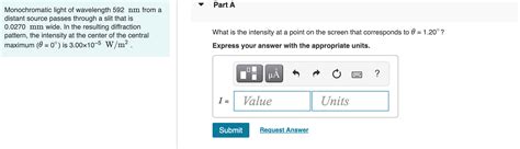 Solved Monochromatic Light Of Wavelength 592 Nm From A