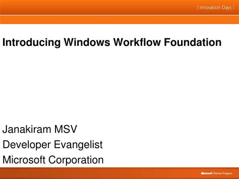 PPT Introducing Windows Workflow Foundation PowerPoint Presentation Free Download ID
