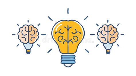 Brainstorming Lightbulbs Idea Generation Icon Creative Thinking Vector Design Generative Ai