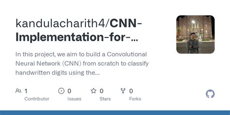 Github Kandulacharith4cnn Implementation For Mnist Digit Recognition In This Project We Aim