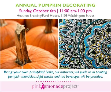 Annual Pumpkin Decorating Pink Lemonade Project