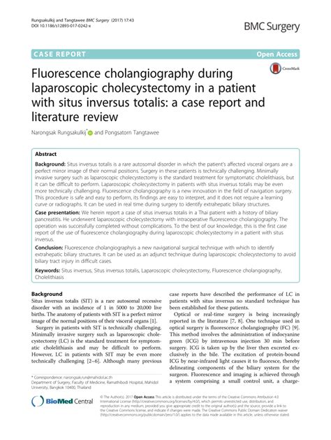 Pdf Fluorescence Cholangiography During Laparoscopic Cholecystectomy