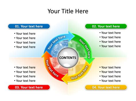 PowerPoint Slide Diagram Cycle Arrows Multicolor Arrows TG CrystalGraphics