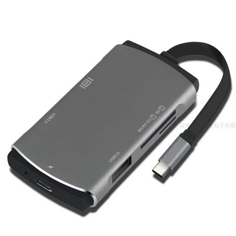 6 In 1 Type C Usb 3 0 Hub Multifunctionele Adapter Grandado