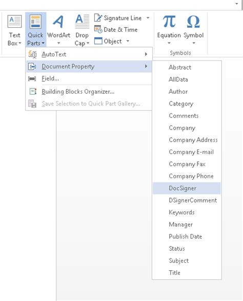 Vba How To Display Quick Part Document Property In Word Using Macro
