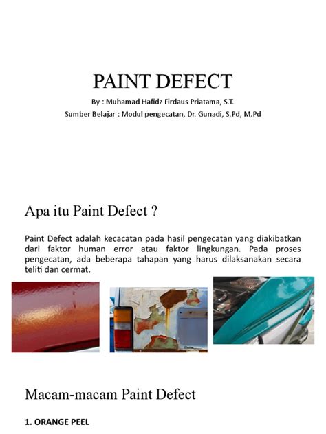 Paint Defect Pdf