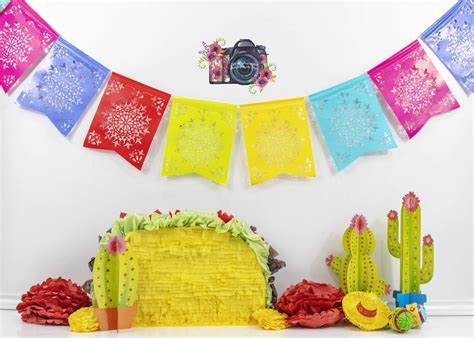 Vibrant Mexican Fiesta Backdrop Set