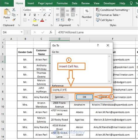 How To Select Non Contiguous Cells In Excel
