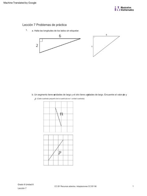 Grade8 8 7 Lesson Curated Practice Problem Set Pdf Matemáticas