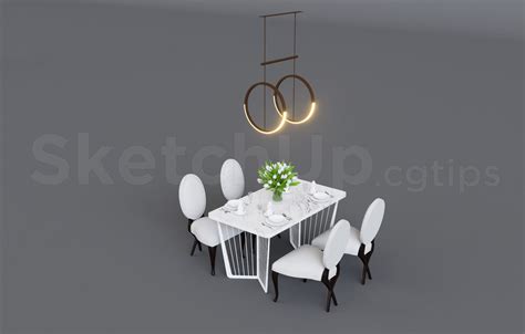 10536 Free Sketchup Dining Table Model Download