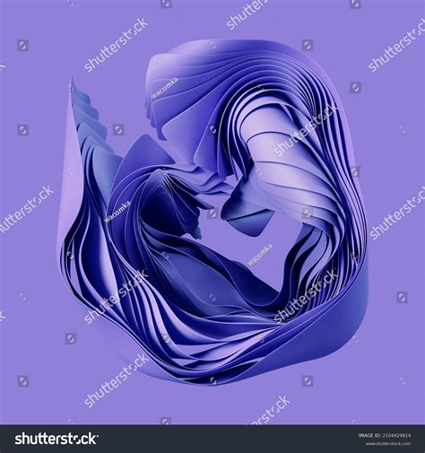 D Render Abstract Layered Curvy Object Stock Illustration Shutterstock