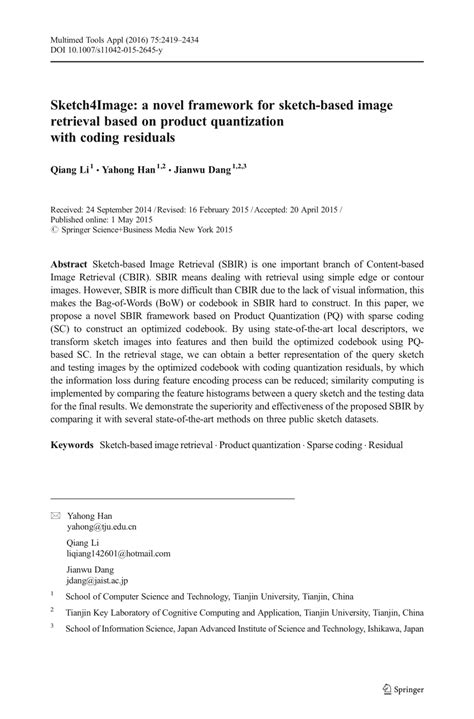 Pdf Sketch4image A Novel Framework For Sketch Based Image Retrieval